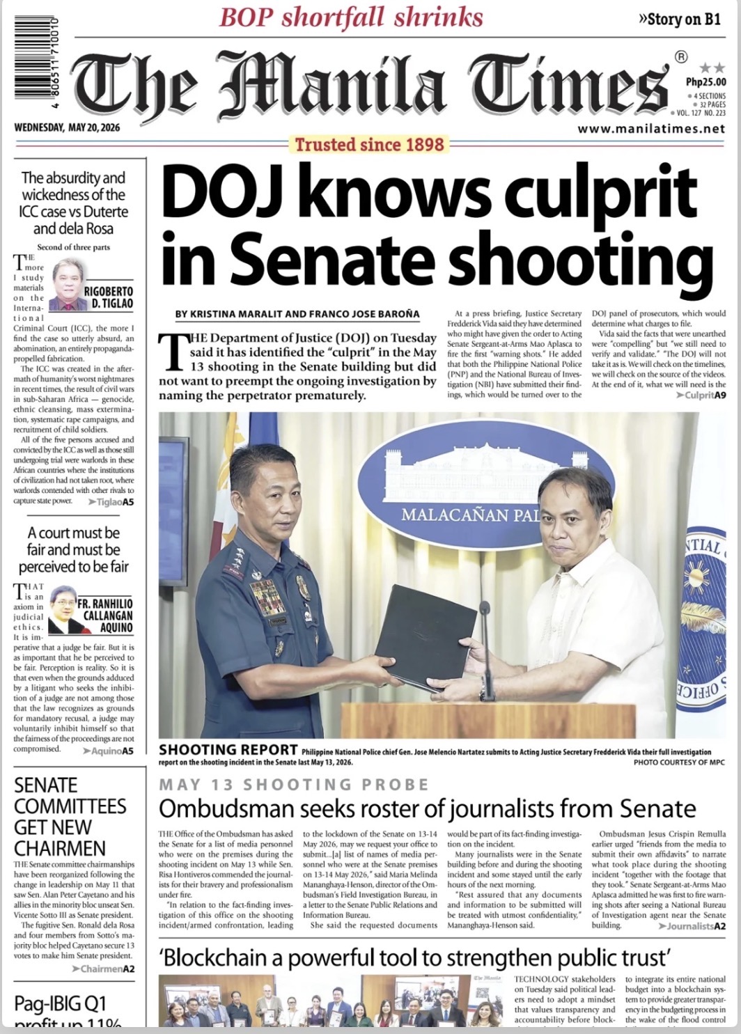 Tomorrow's Newspapers | Sentinel Current
